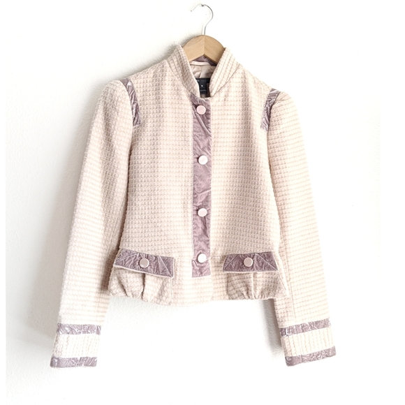 Marc Jacobs | Jackets & Coats | Marc Jacobs Blush Velvet Trim Wool ...